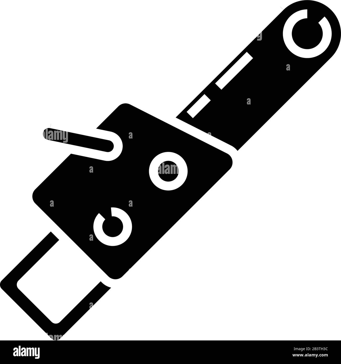 Saw black icon, concept illustration, vector flat symbol, glyph sign ...