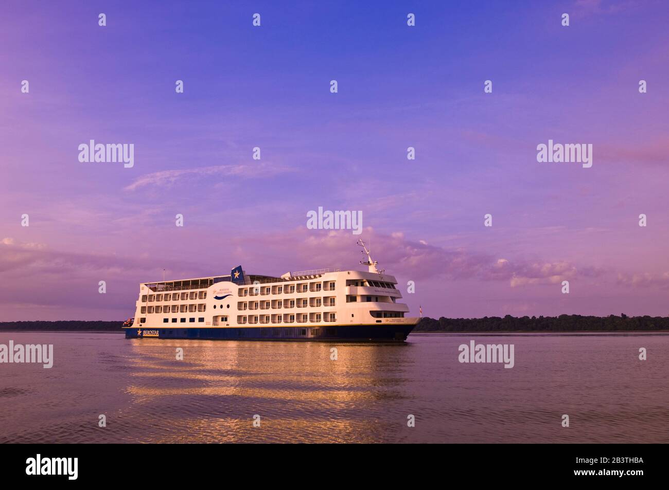 Iberostar Grand Amazon cruise ship om Amazon River, Amazon, Brazil ...