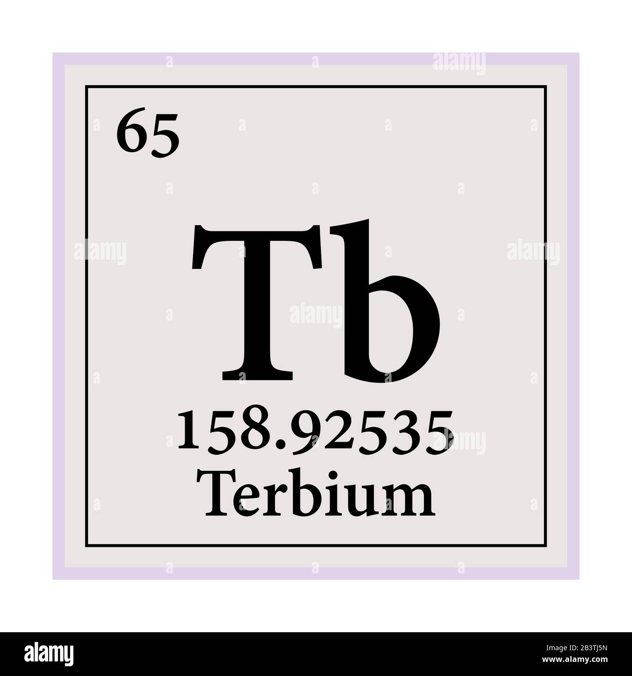 Terbium Periodic Table of the Elements Vector illustration eps 10 Stock ...