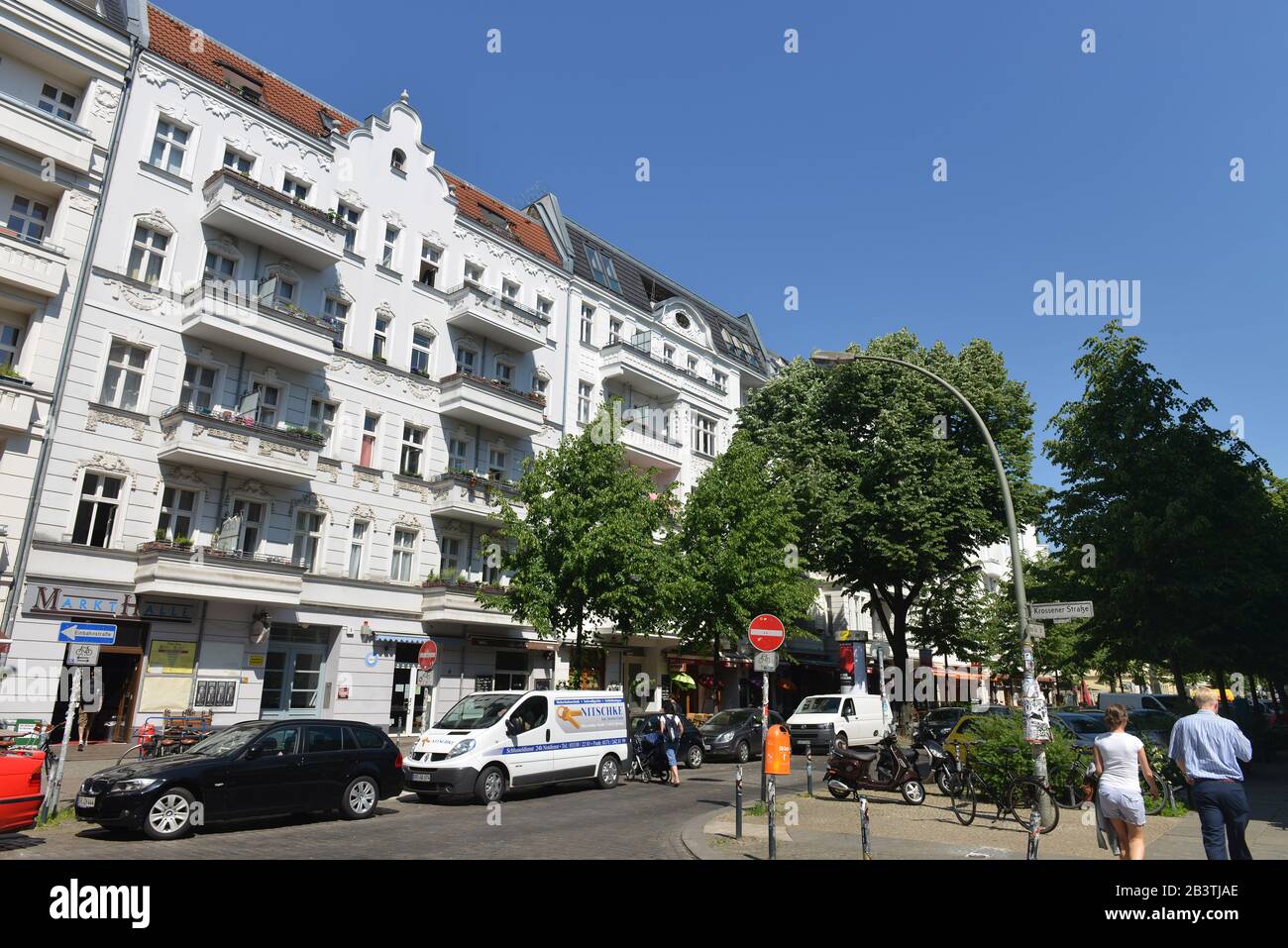 Wohnhaus, Boxhagener Platz, Friedrichshain, Berlin Deutschland Stock ...