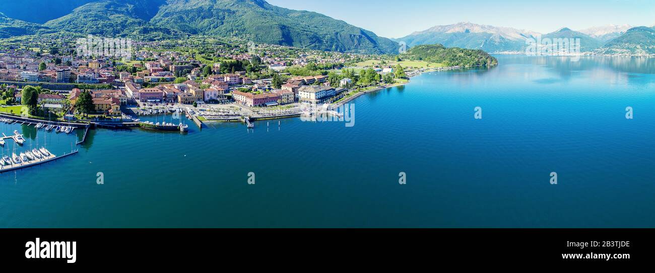 Aerial overview of Colico - Lake Como (IT Stock Photo - Alamy
