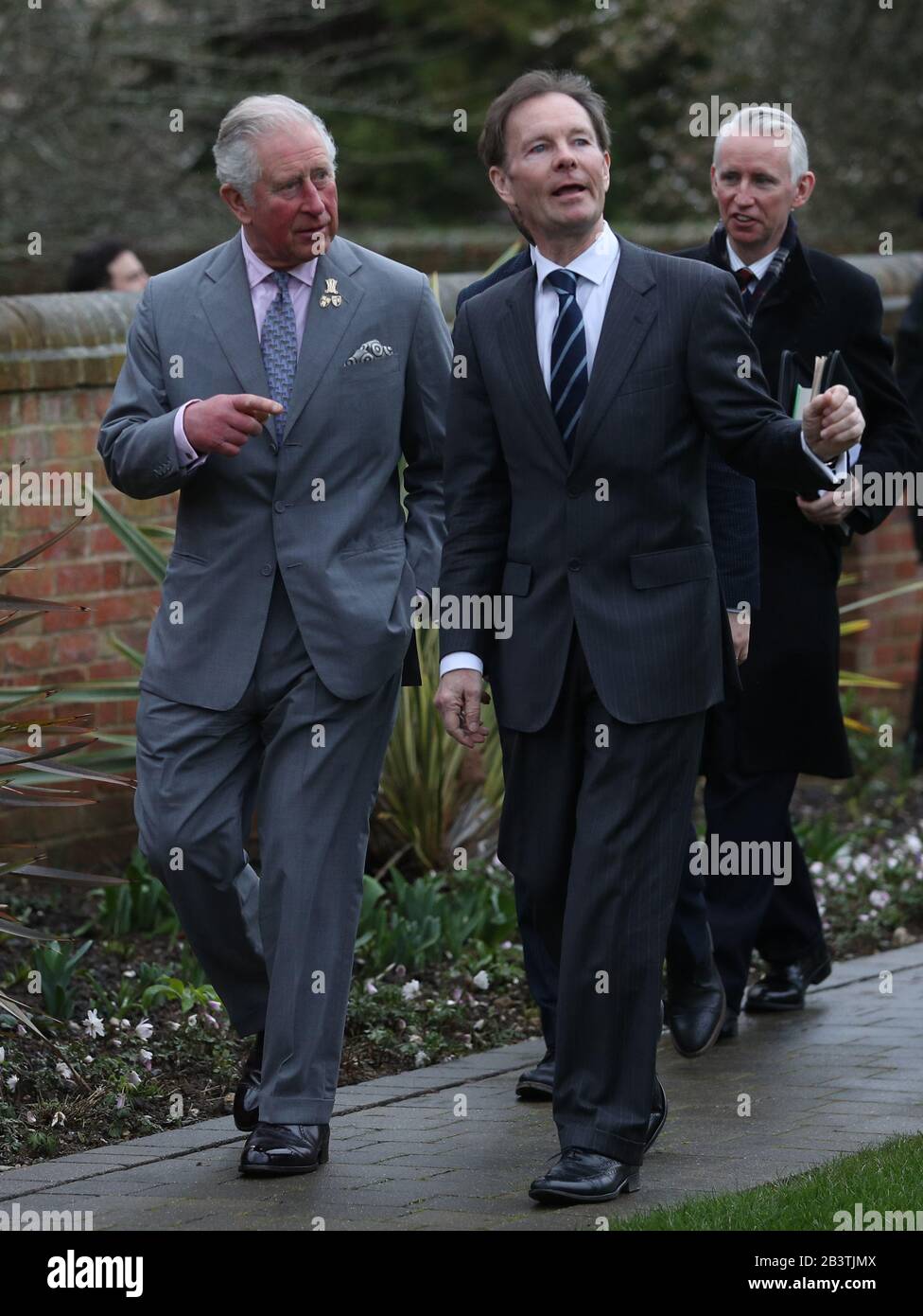 The Prince of Wales (left) with Professor Jonathan Michie during a ...