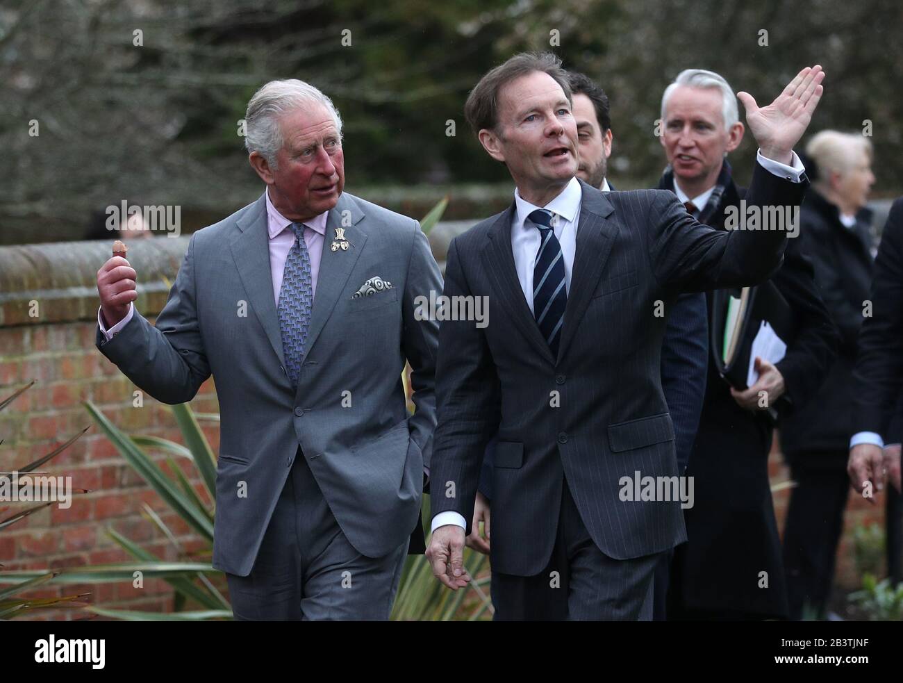 The Prince of Wales (left) with Professor Jonathan Michie during a ...