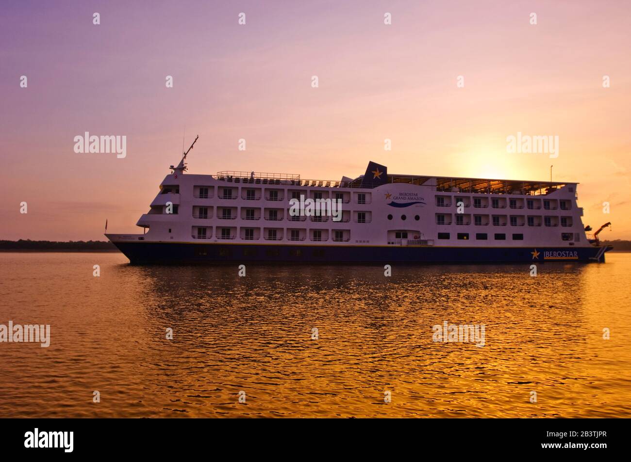 Iberostar Grand Amazon cruise ship om Amazon River, Amazon, Brazil ...