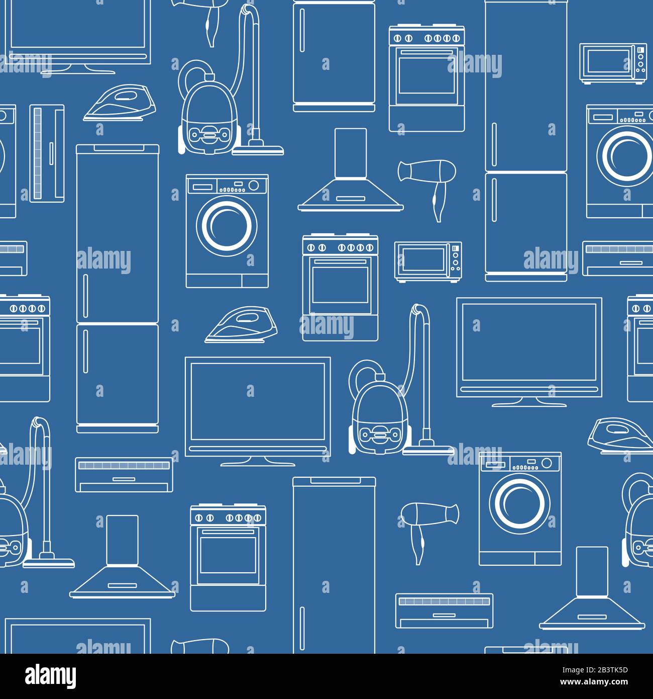 Household appliances seamless background Stock Vector Image & Art - Alamy