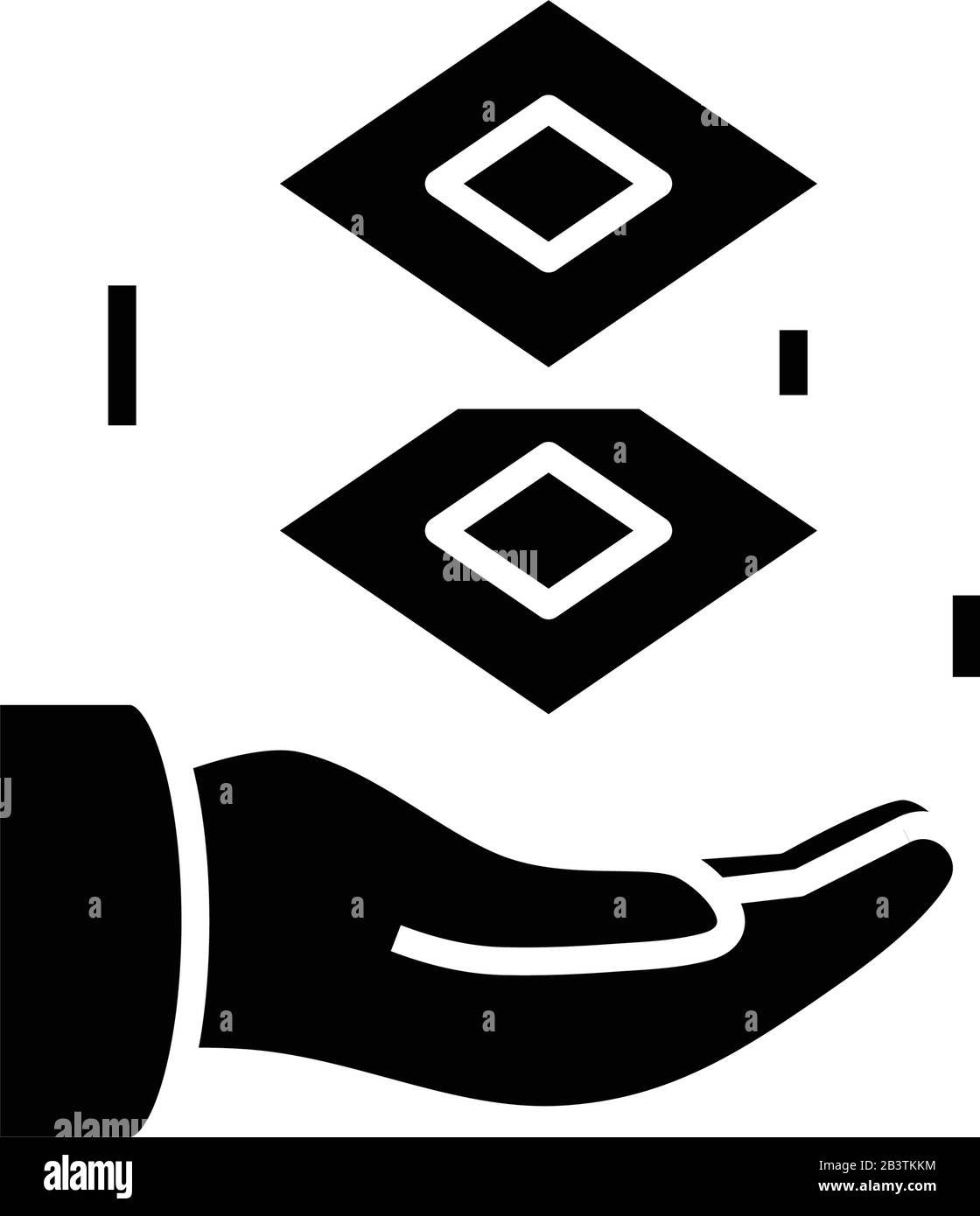 Support black icon, concept illustration, vector flat symbol, glyph ...