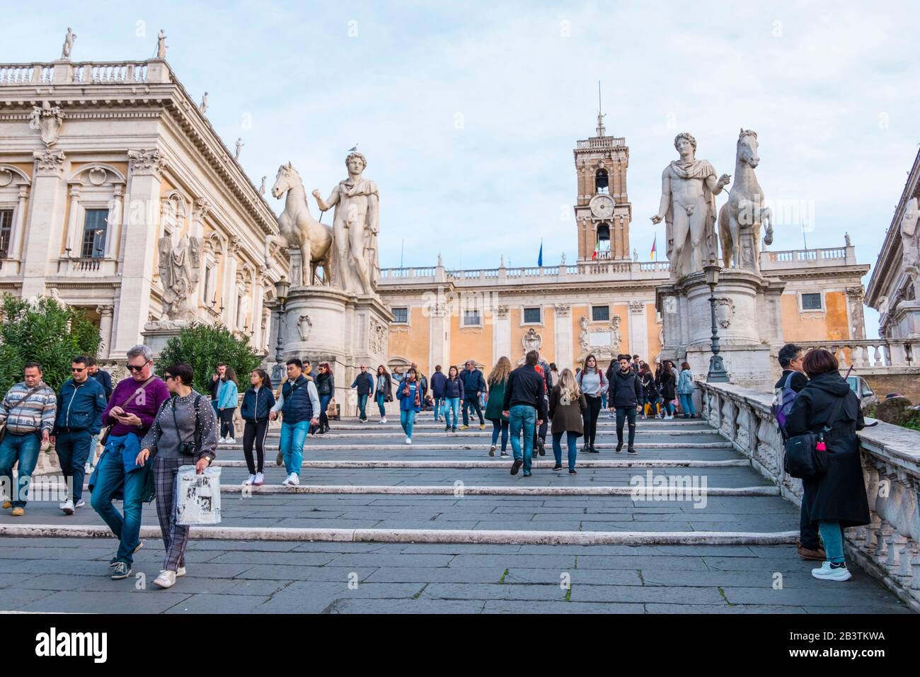 Cordonata Capitolina, Cordonata steps, by Michelangelo, leading up to ...