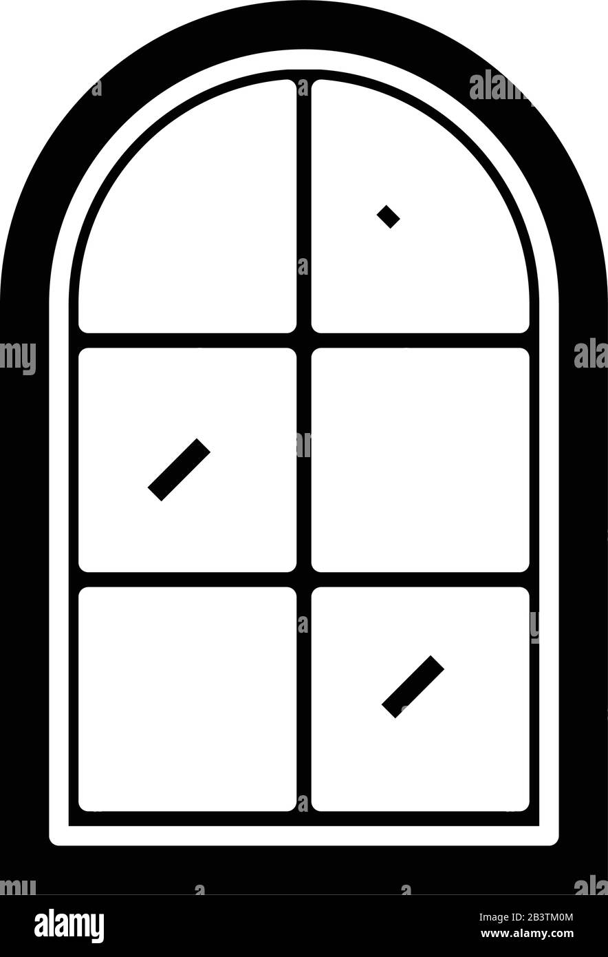 Rounded window black icon, concept illustration, vector flat symbol, glyph sign Stock Vector ...