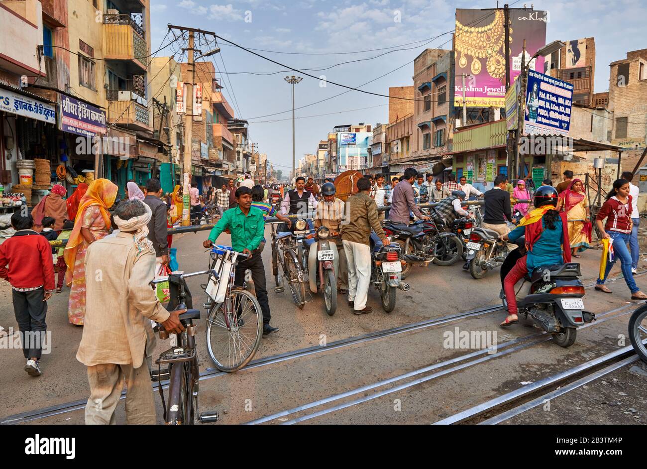 Indian railway crossing hi-res stock photography and images - Alamy