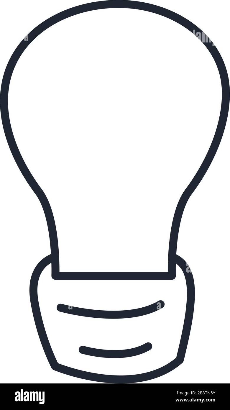 Light bulb line style icon design, Energy power technology electricity ...