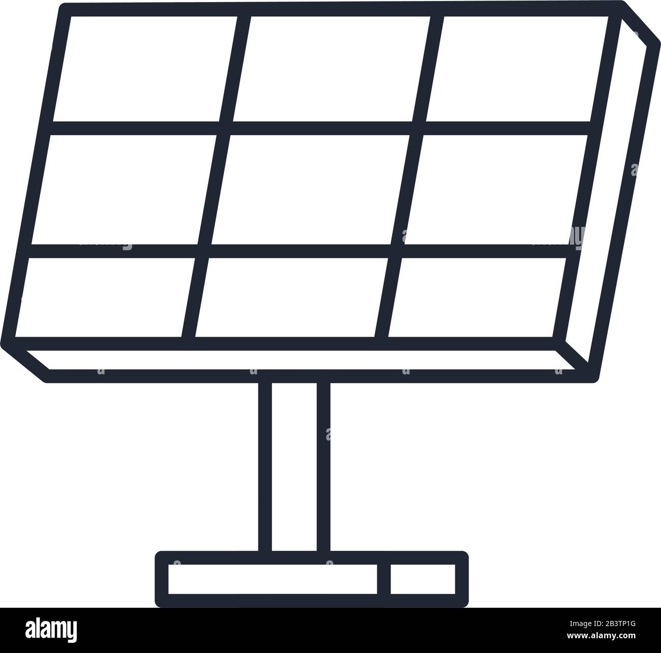 Solar panel line style icon design, Save energy power eco sustainable ...