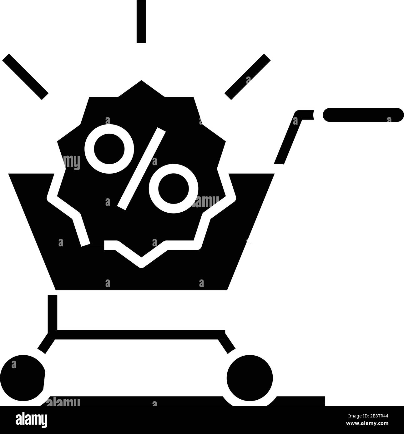 Sales season black icon, concept illustration, vector flat symbol ...