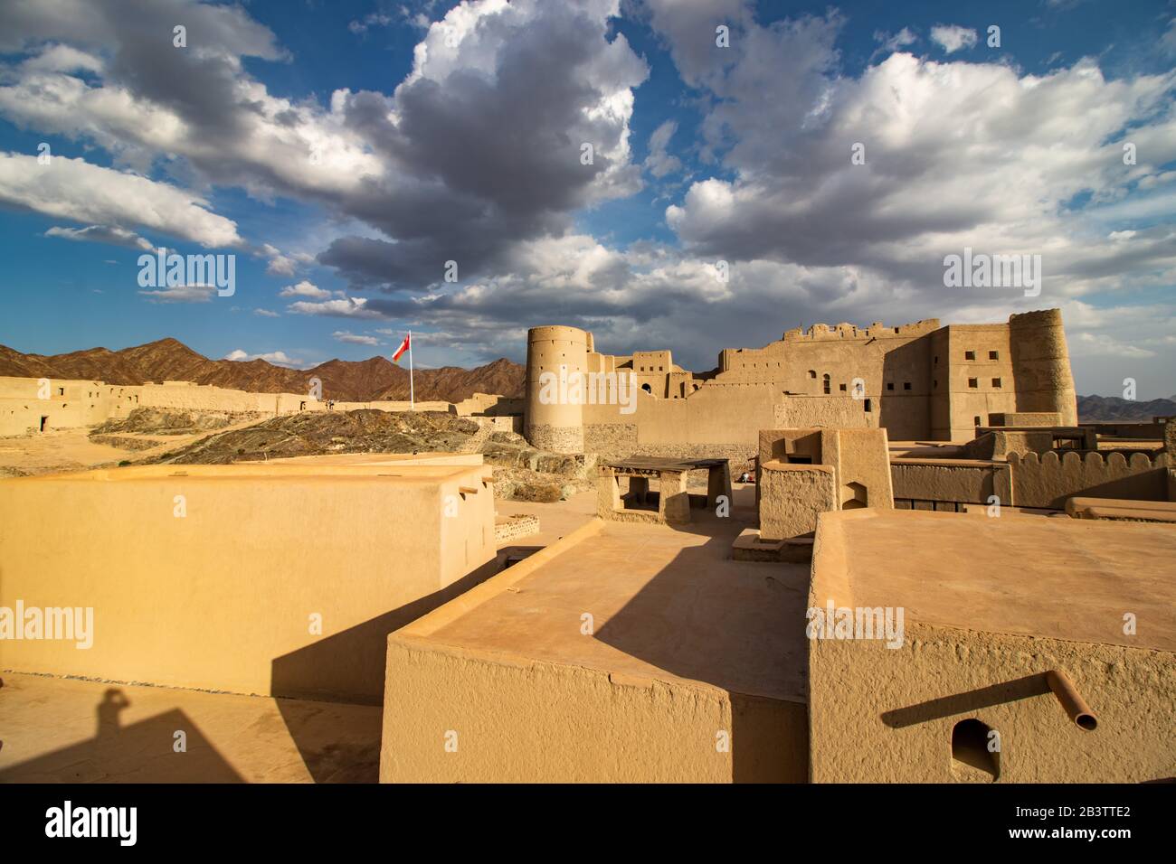 Inside the historic Unesco site Bahla castle near Nizwa in Oman Stock ...