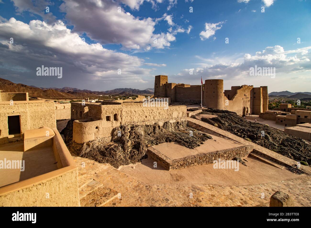Inside the historic Unesco site Bahla castle near Nizwa in Oman Stock ...