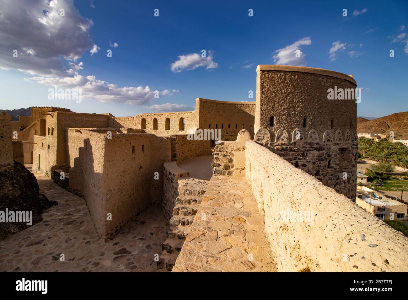 Inside the historic Unesco site Bahla castle near Nizwa in Oman Stock ...
