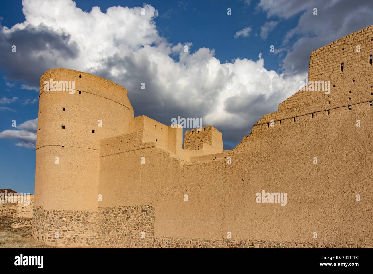 Inside the historic Unesco site Bahla castle near Nizwa in Oman Stock ...