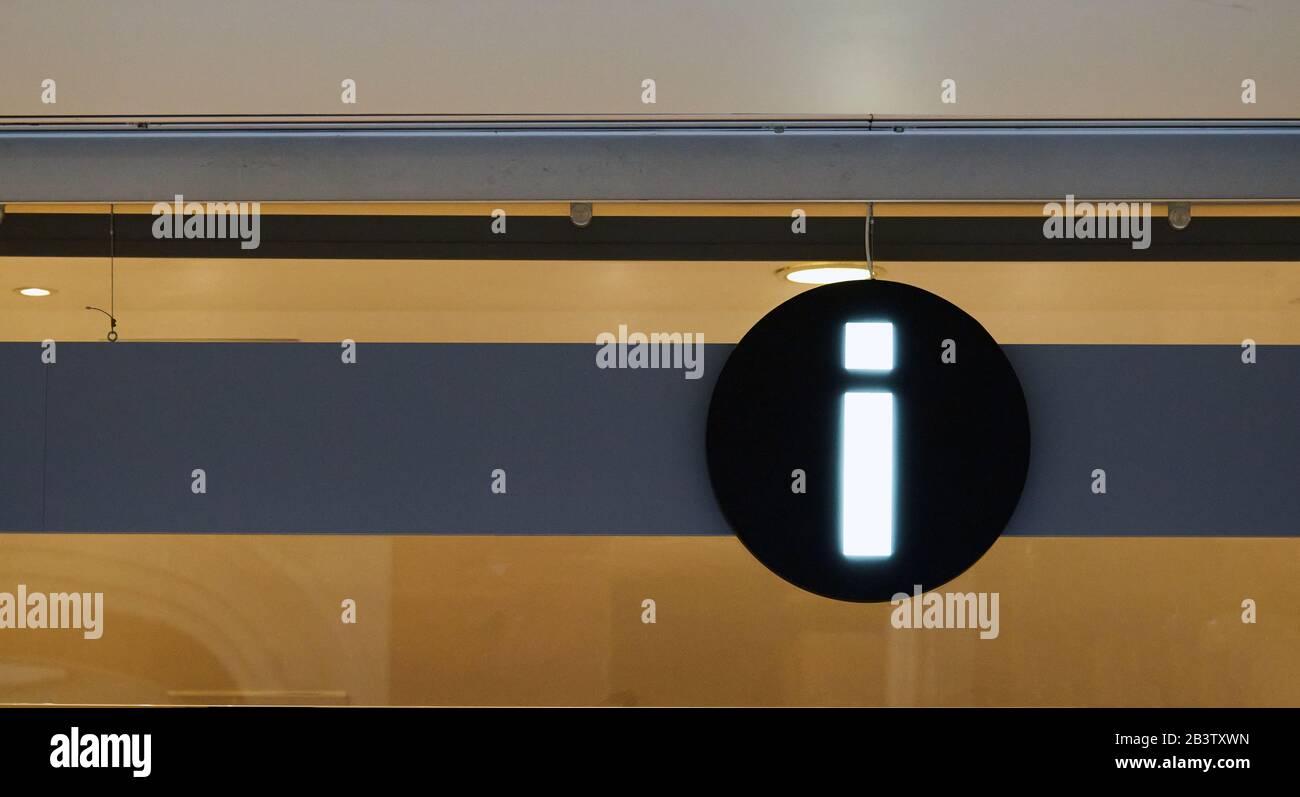 information signboard. white shield Stock Photo - Alamy