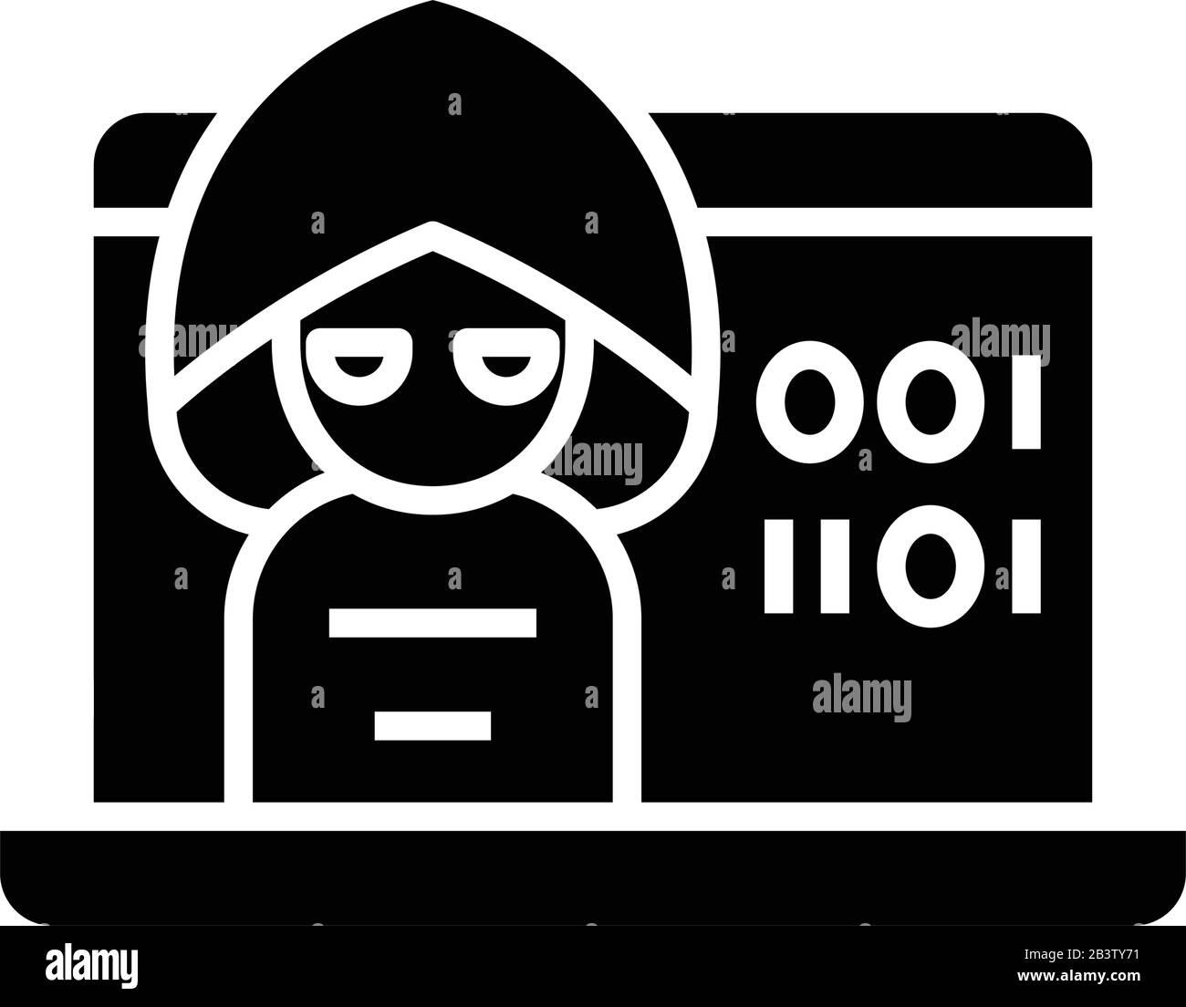 System master black icon, concept illustration, vector flat symbol ...