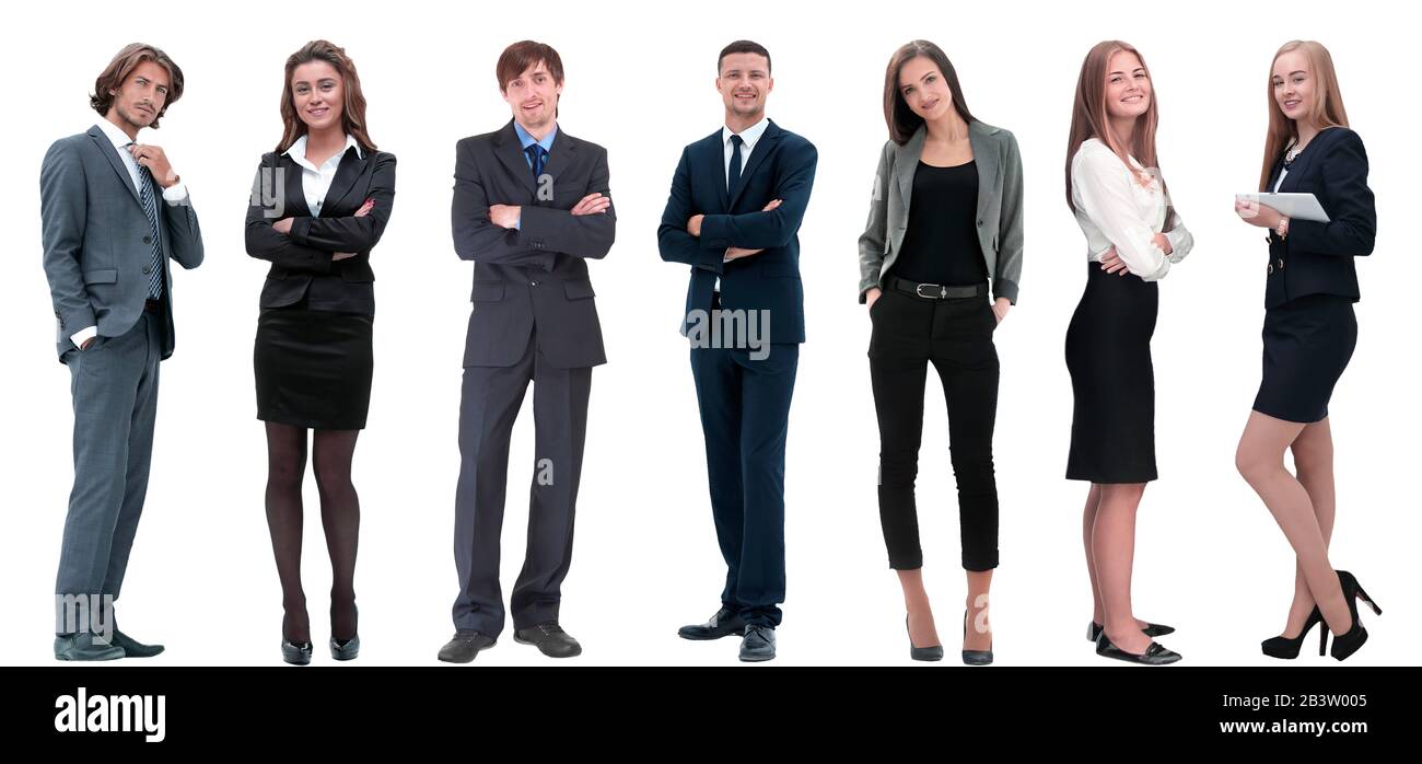 group of successful business people standing in a row Stock Photo - Alamy