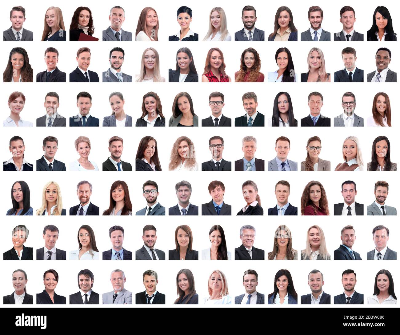portraits of successful employees isolated on a white Stock Photo - Alamy