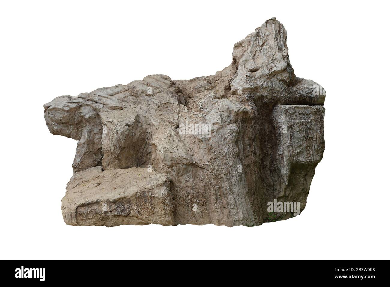 rock isolated on white background Stock Photo - Alamy