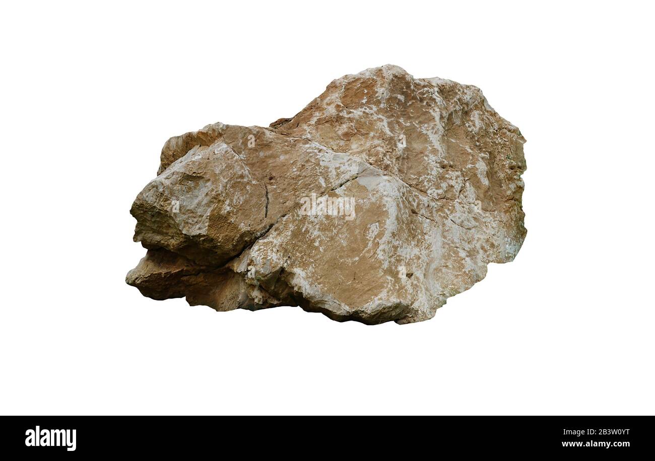 rock isolated on white background Stock Photo - Alamy