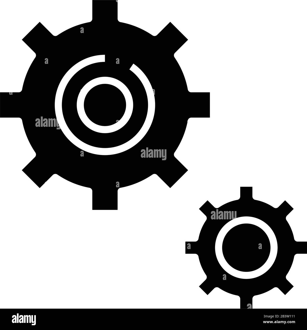 Settings group black icon, concept illustration, vector flat symbol ...