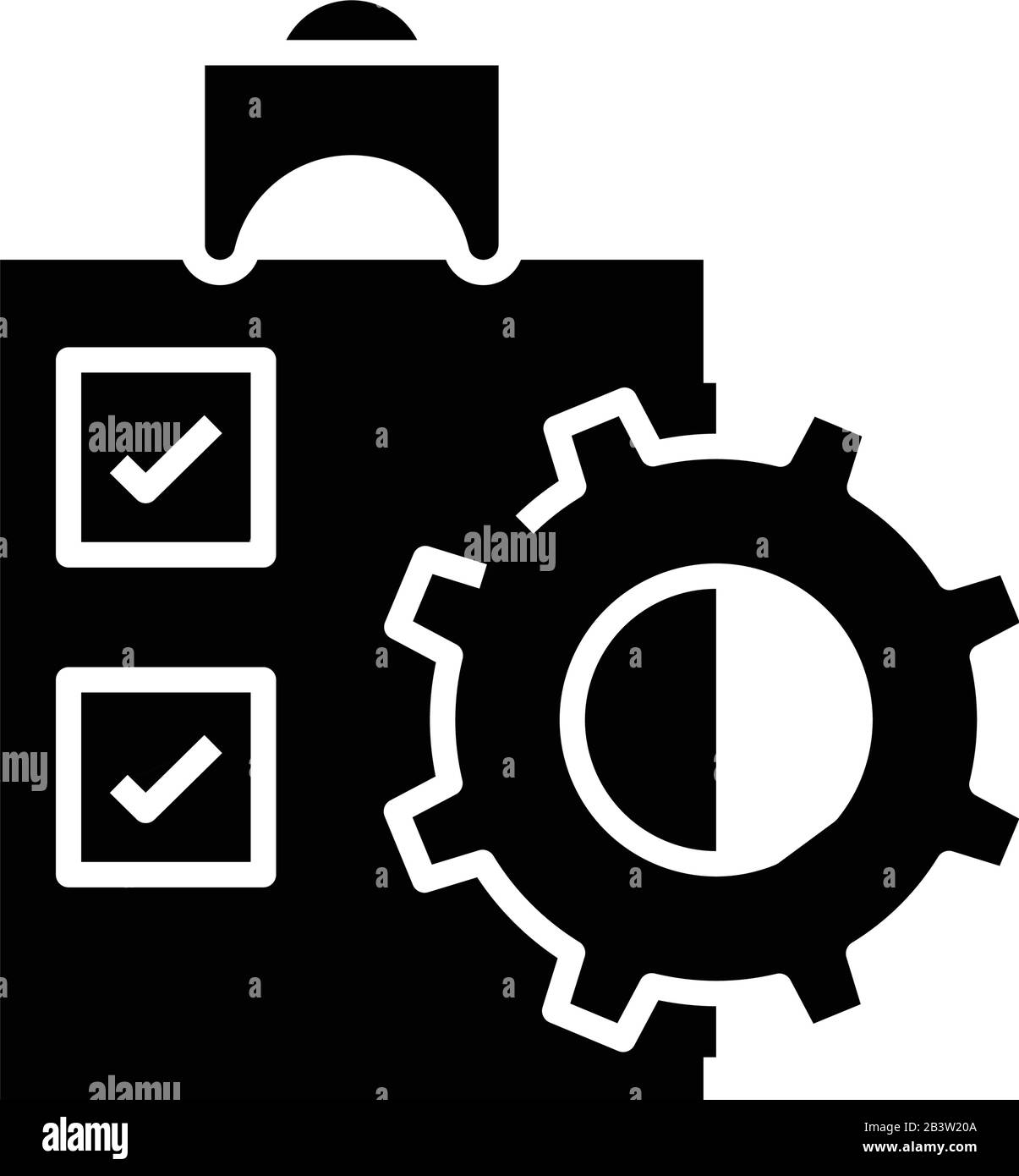 Task schedule black icon, concept illustration, vector flat symbol ...