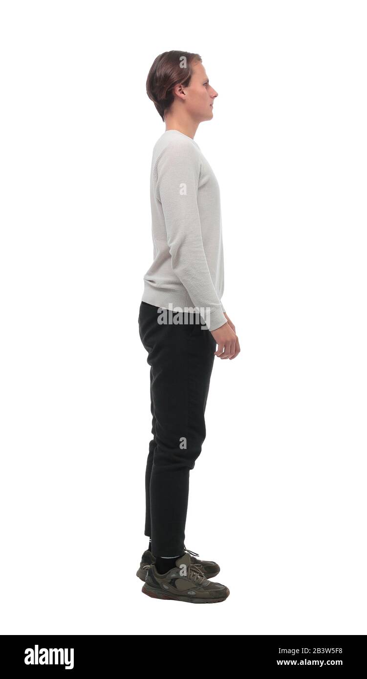 side view. stylish young man looking forward Stock Photo - Alamy