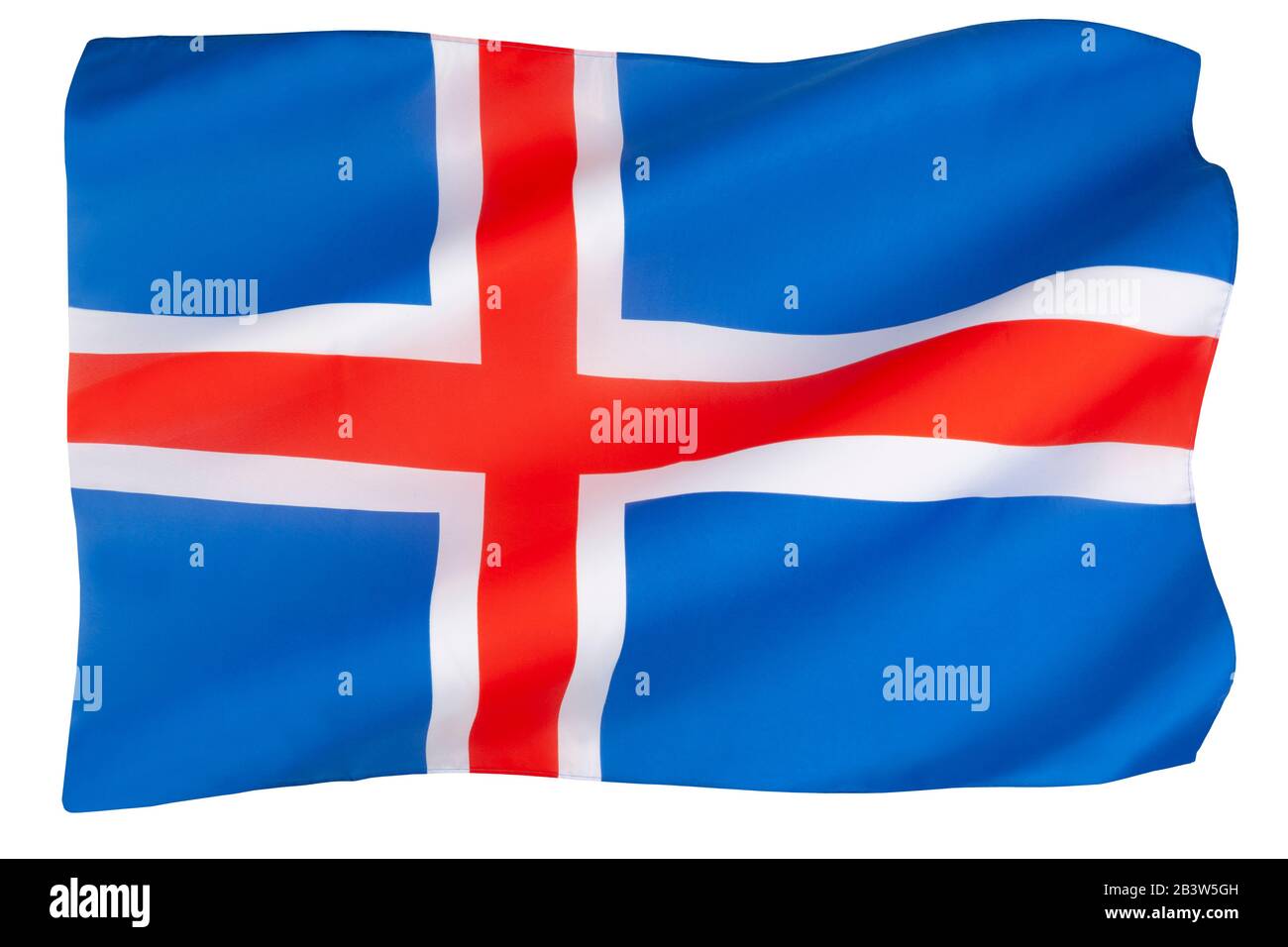 Icelandic national flag Cut Out Stock Images & Pictures - Alamy