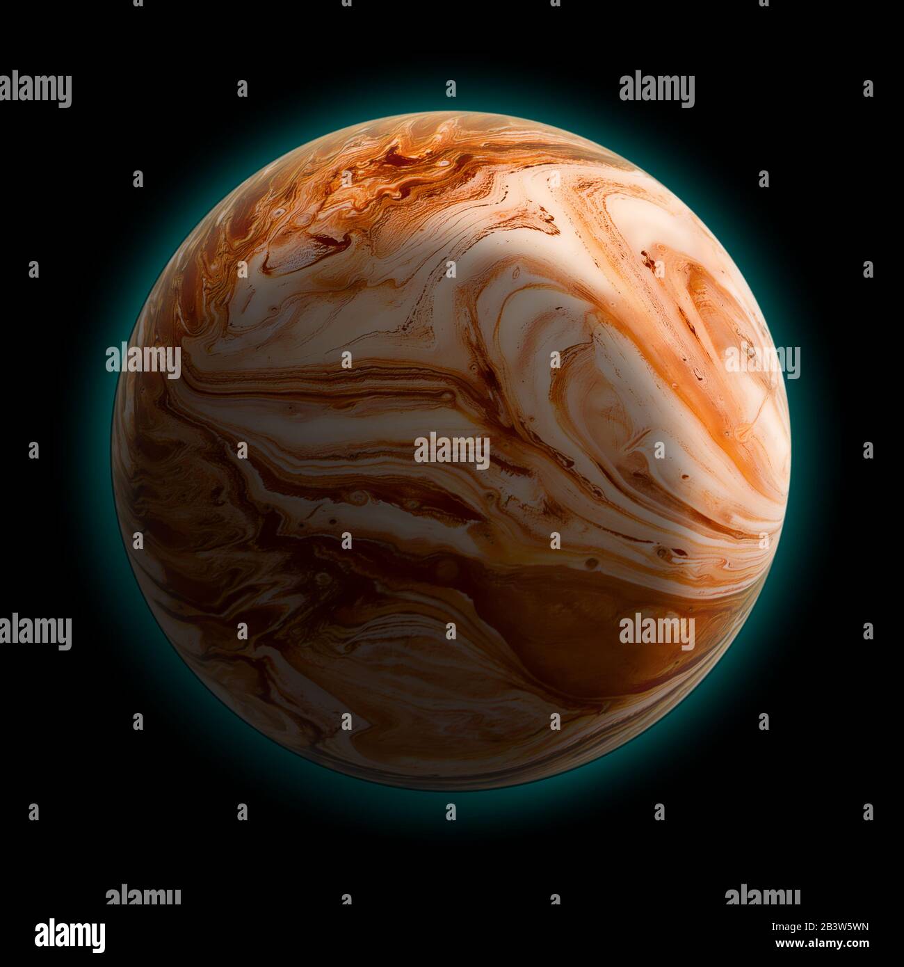 Abstract alien planet detailed design, 3d illustration Stock Photo - Alamy