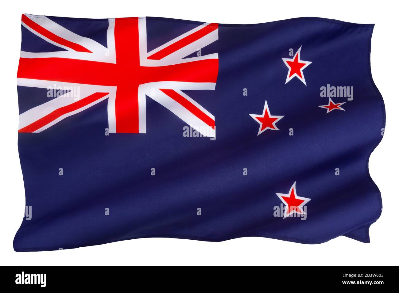 The national flag of New Zealand - Adopted 24 March 1902 Stock Photo ...