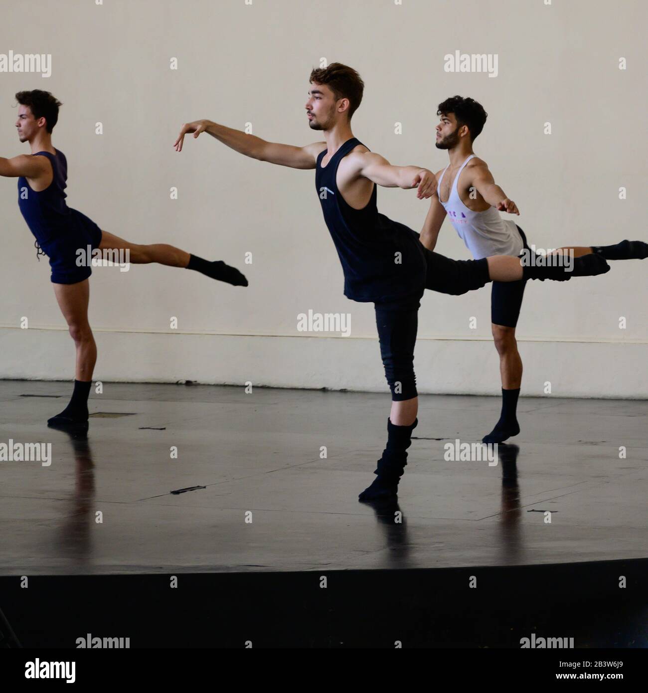 Male dancers practicing, Sephardic Hebrew Center, Plaza de la ...