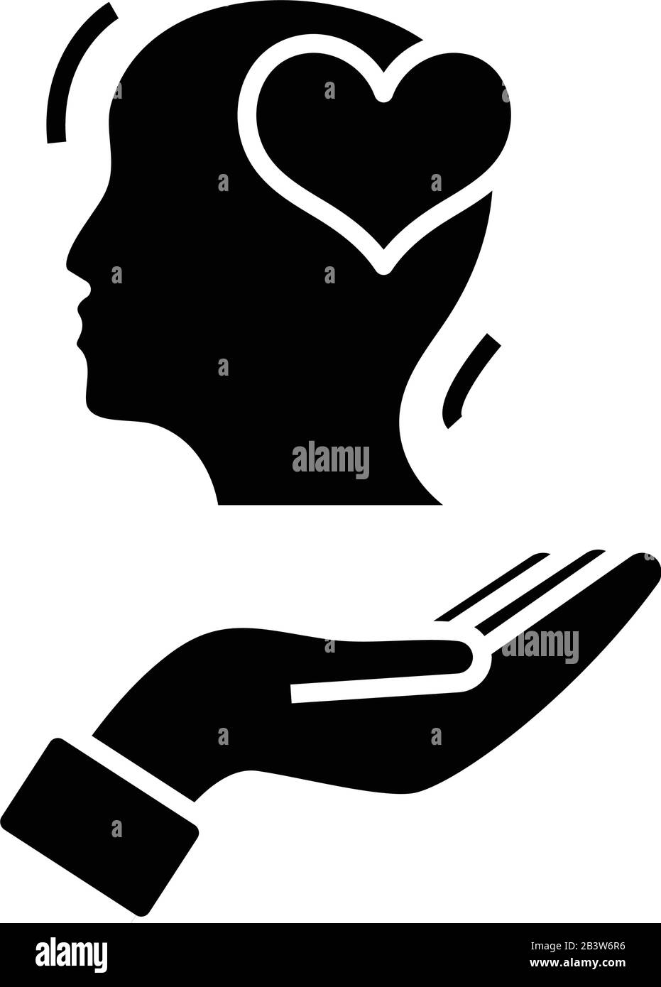 Support client black icon, concept illustration, vector flat symbol ...