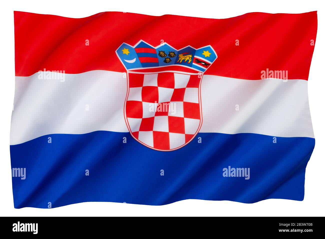 The national flag of Croatia - adopted 21 December 1990 Stock Photo - Alamy