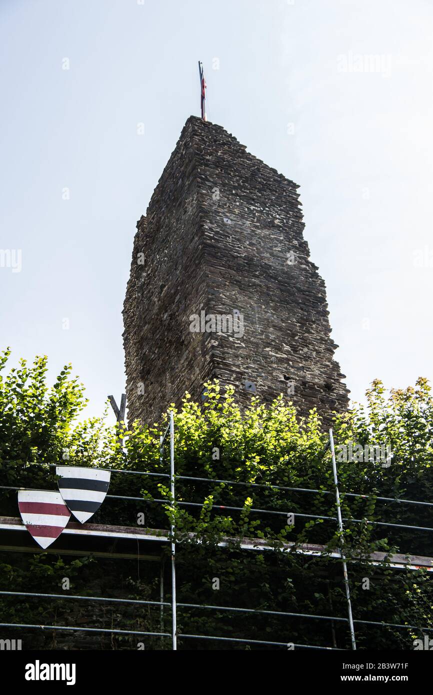 Isenburg castle ruins on the Iserkopf in the Westerwald Stock Photo - Alamy
