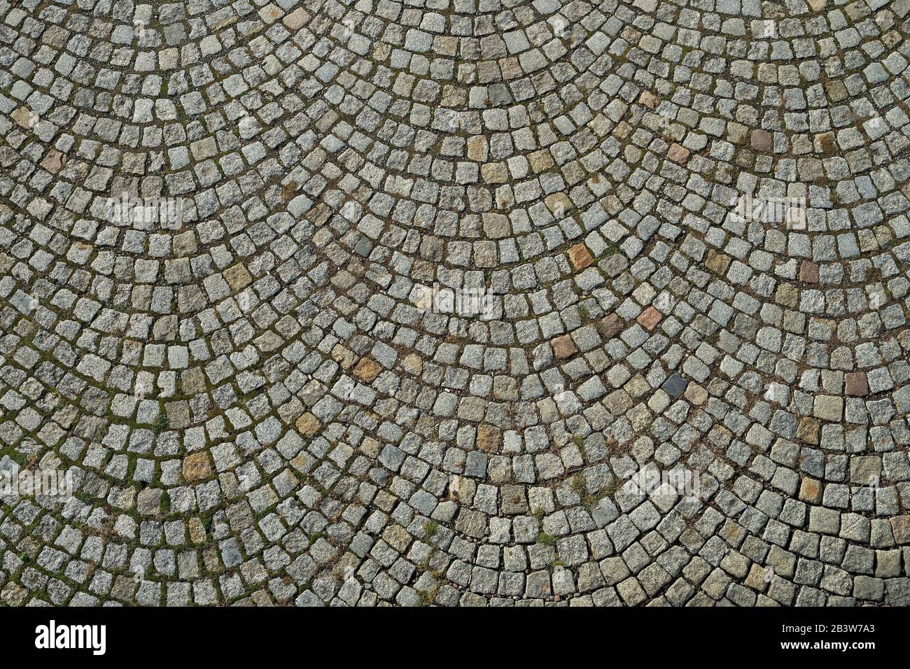 Traditional Paving stones by aerial photography, top view Stock Photo ...