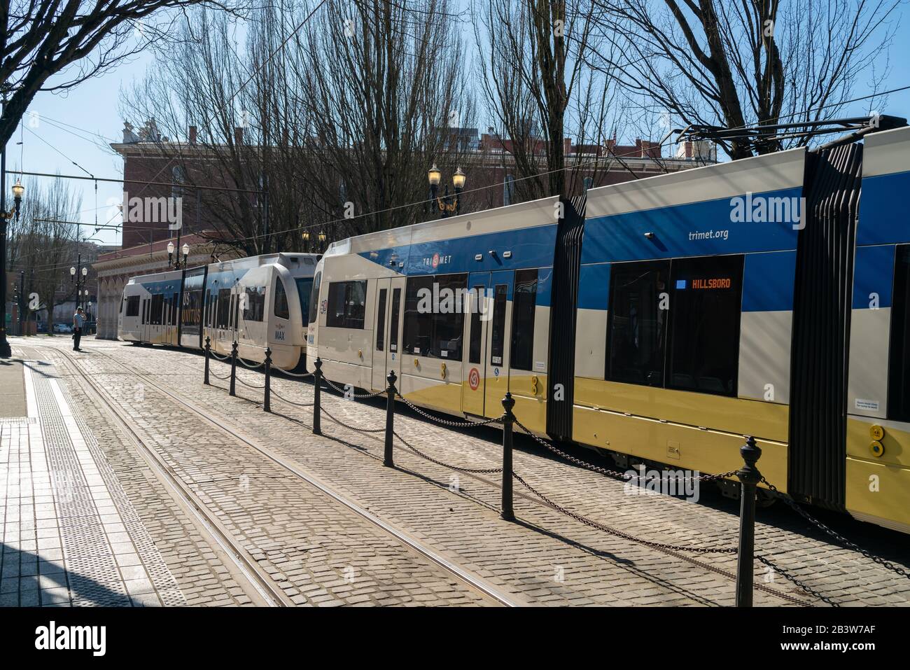Portland Light Rail Stock Photo - Alamy