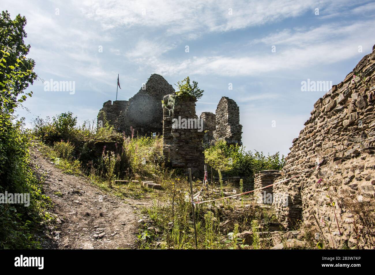 Isenburg castle ruins on the Iserkopf in the Westerwald Stock Photo - Alamy