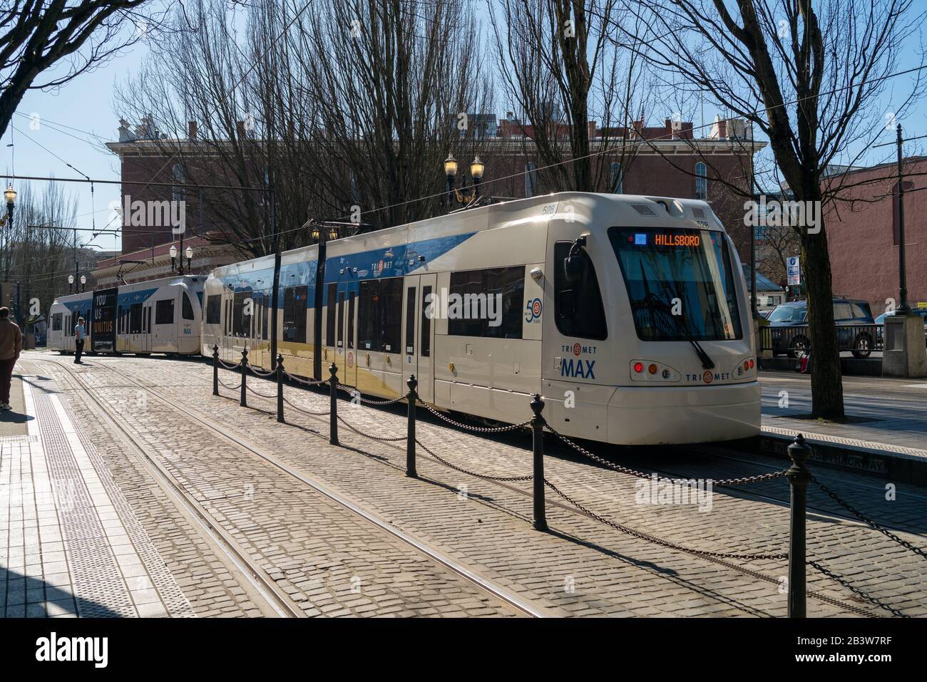 Portland Light Rail Stock Photo - Alamy