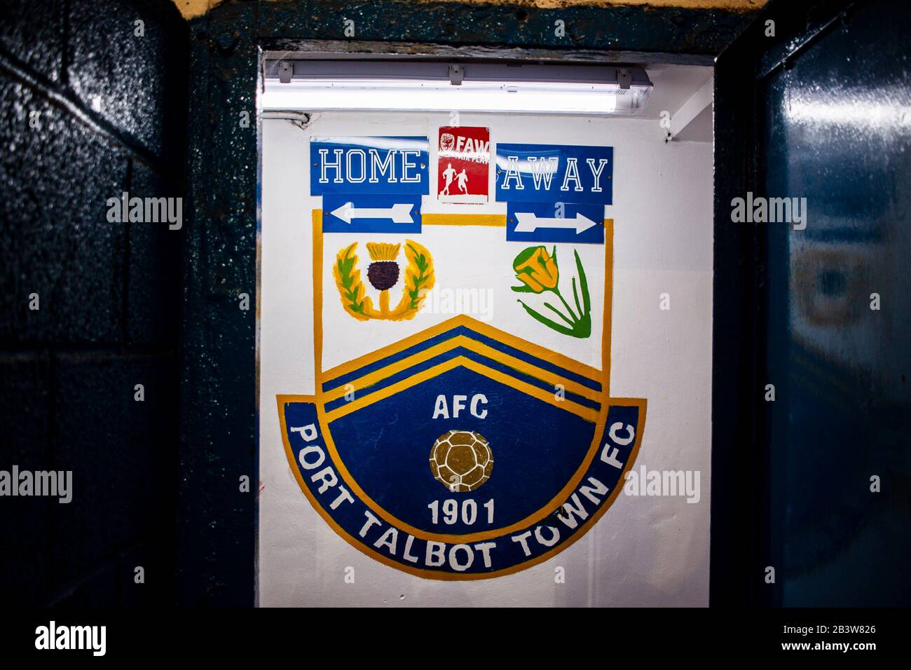 Port Talbot Town wall art at Victoria Road, Port Talbot Stock Photo - Alamy