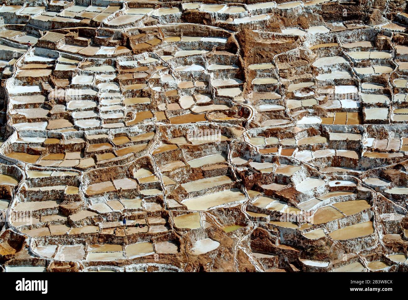 Amazing Aerial View of the Salt Mine of Salineras de Maras in the ...