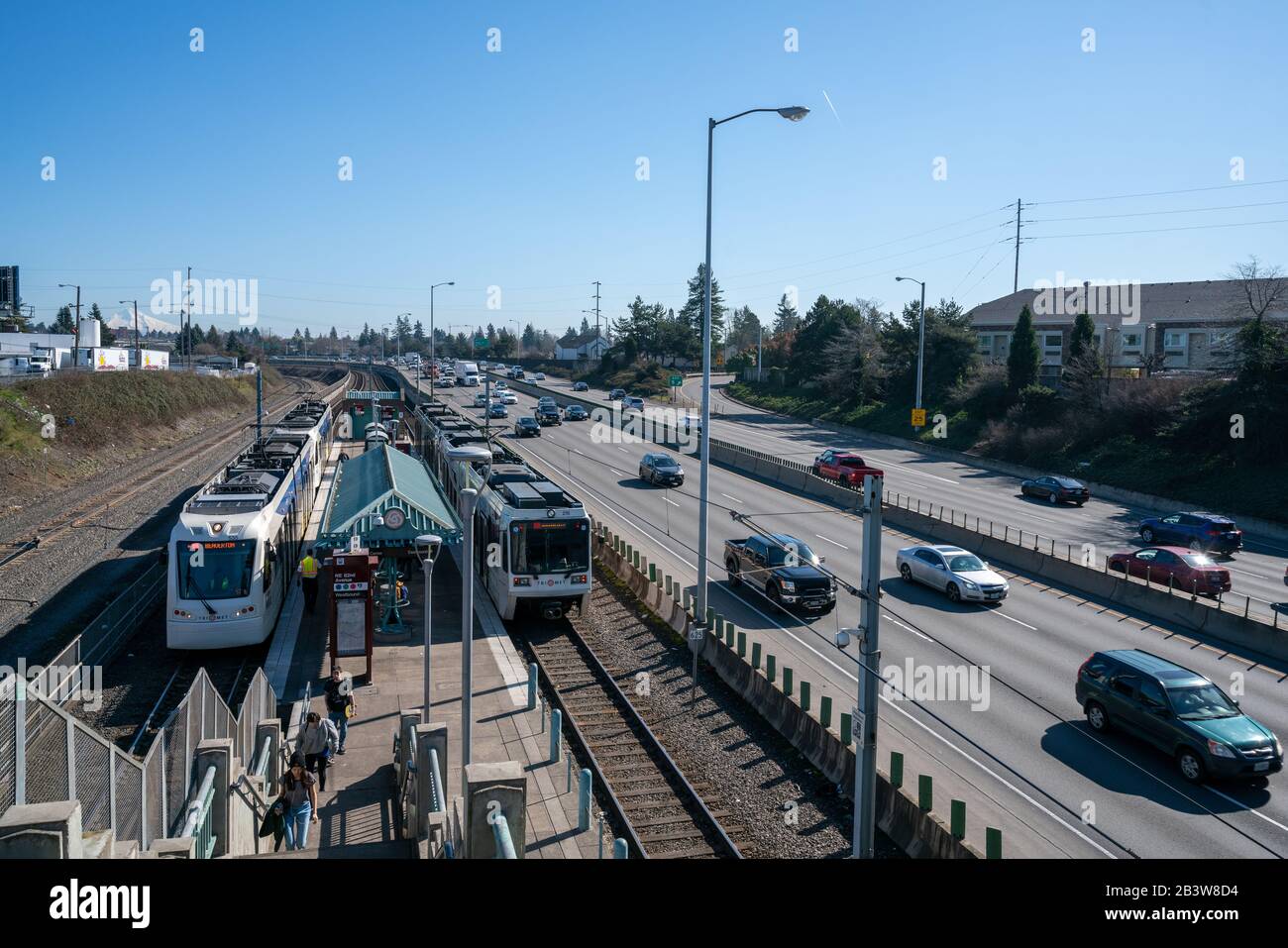 Portland Light Rail Stock Photo - Alamy