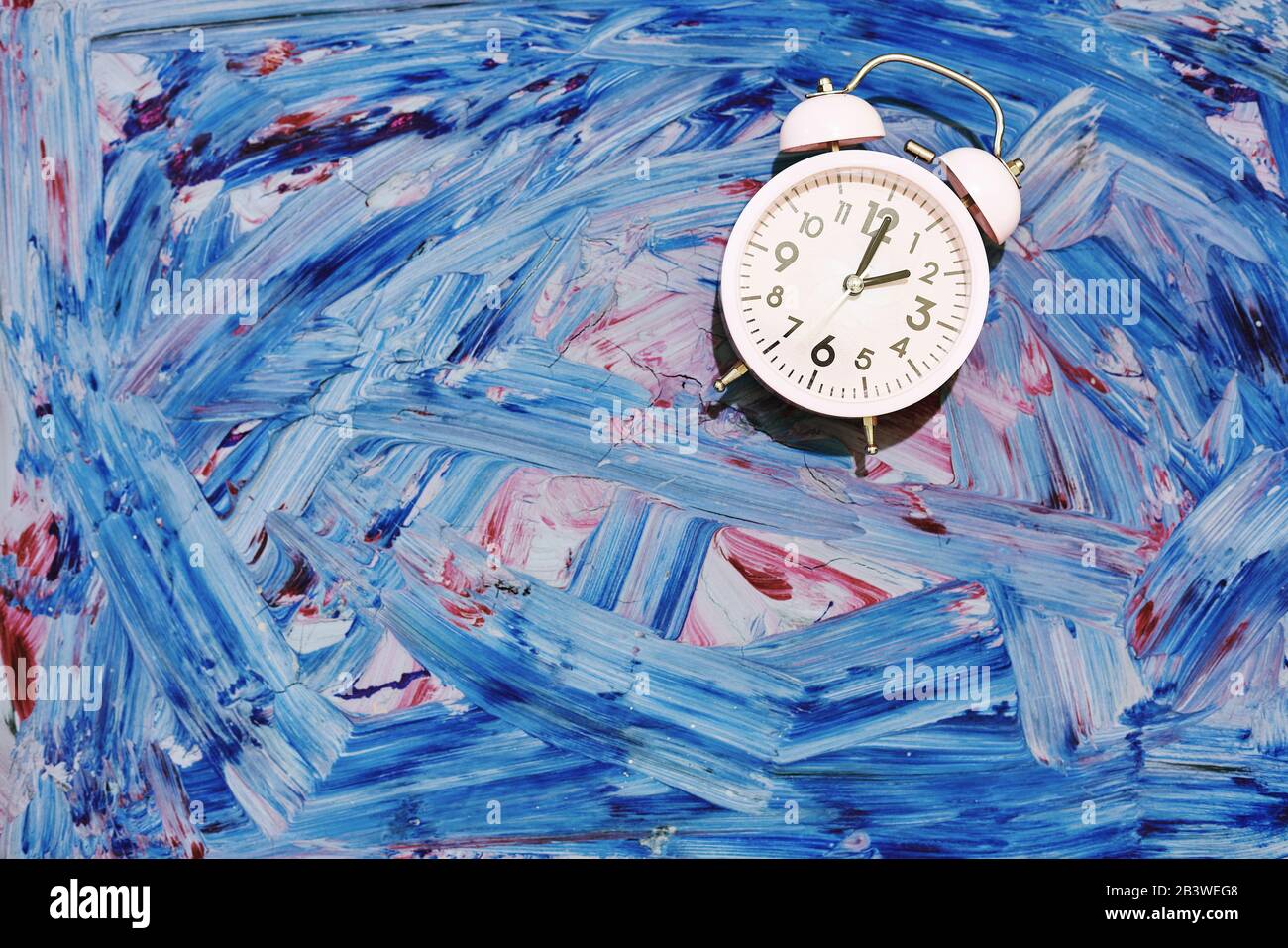 2 p.m. on clock. Lunch time. It's time to go to eat, lunch or dinner. A ...