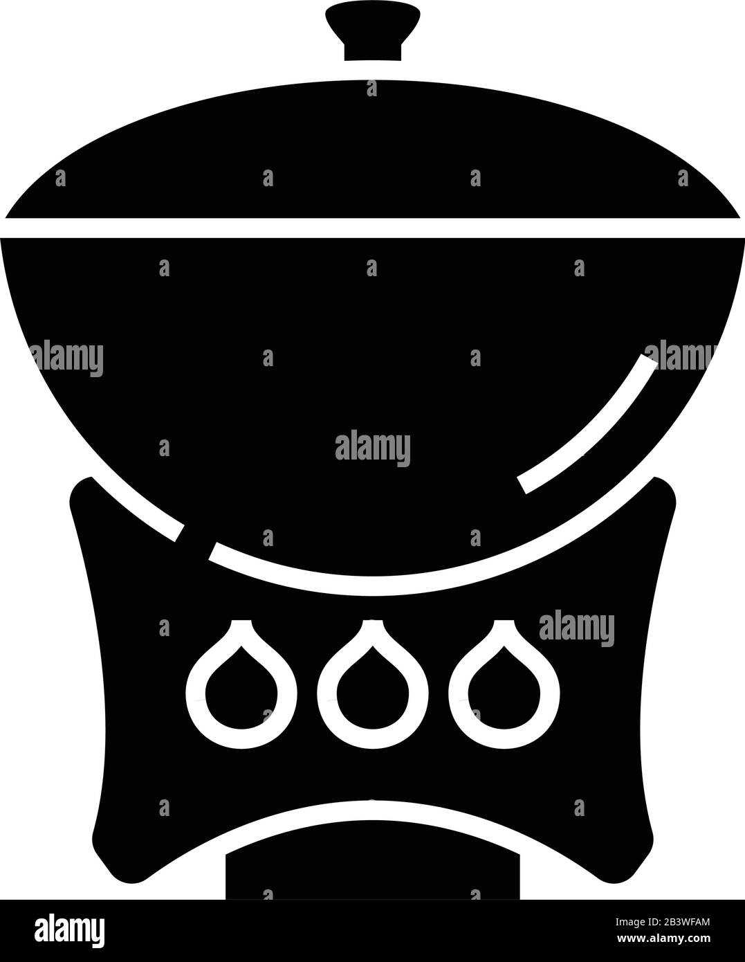 Roast black icon, concept illustration, vector flat symbol, glyph sign ...