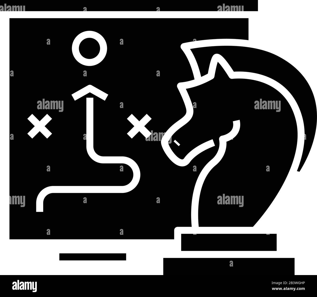 Scheme plan black icon, concept illustration, vector flat symbol, glyph ...