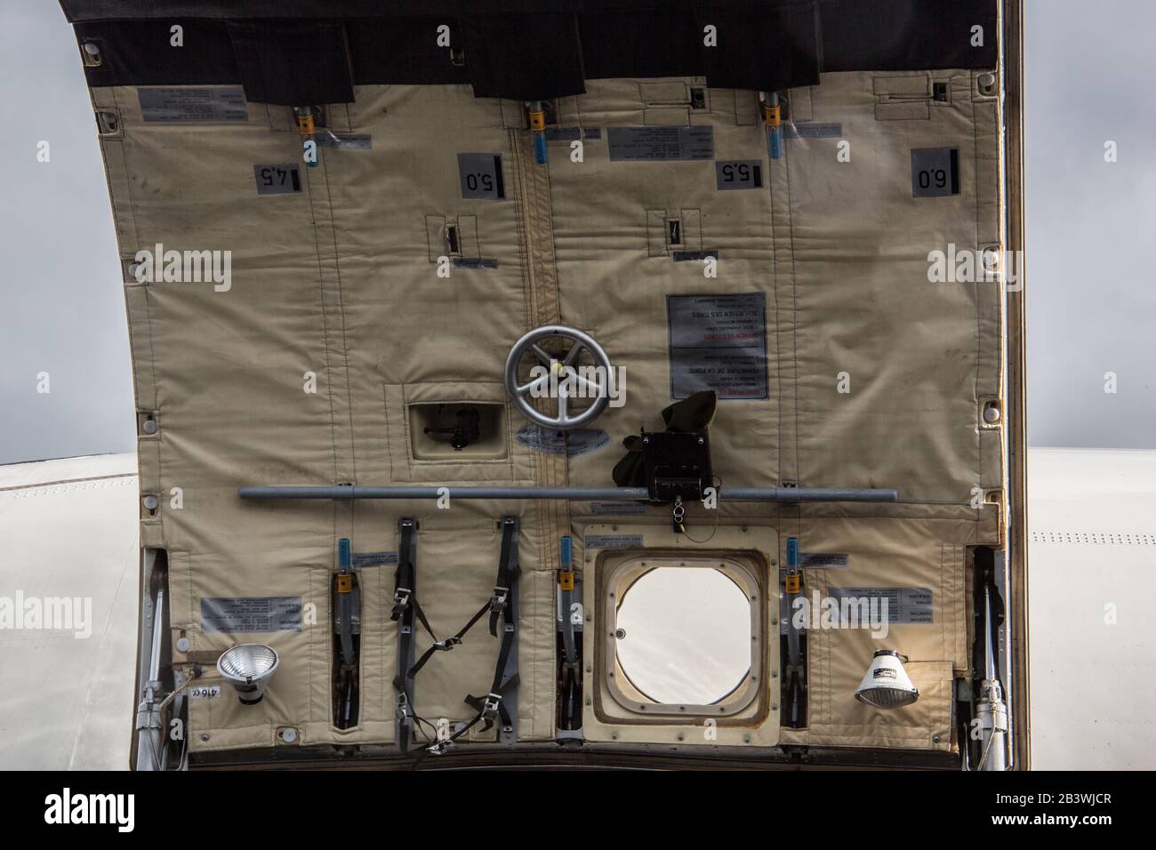 Boarding hatch of a military machine Stock Photo - Alamy