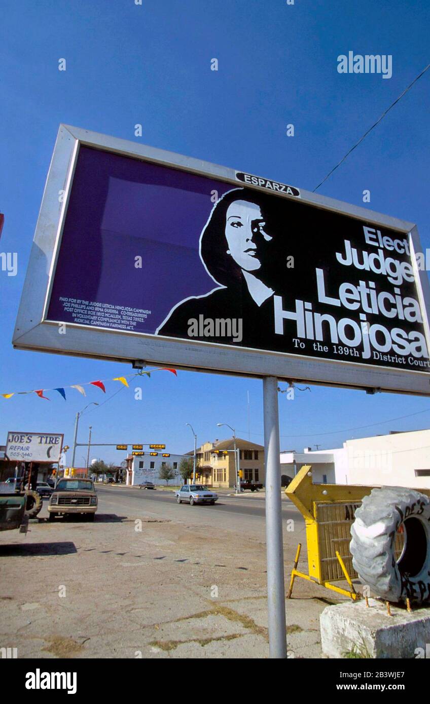Donna, Texas USA: Billboard for Hispanic female judge running for ...