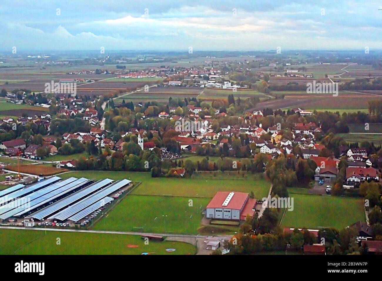 Countryside from the plane near Munich, Germany Stock Photo - Alamy