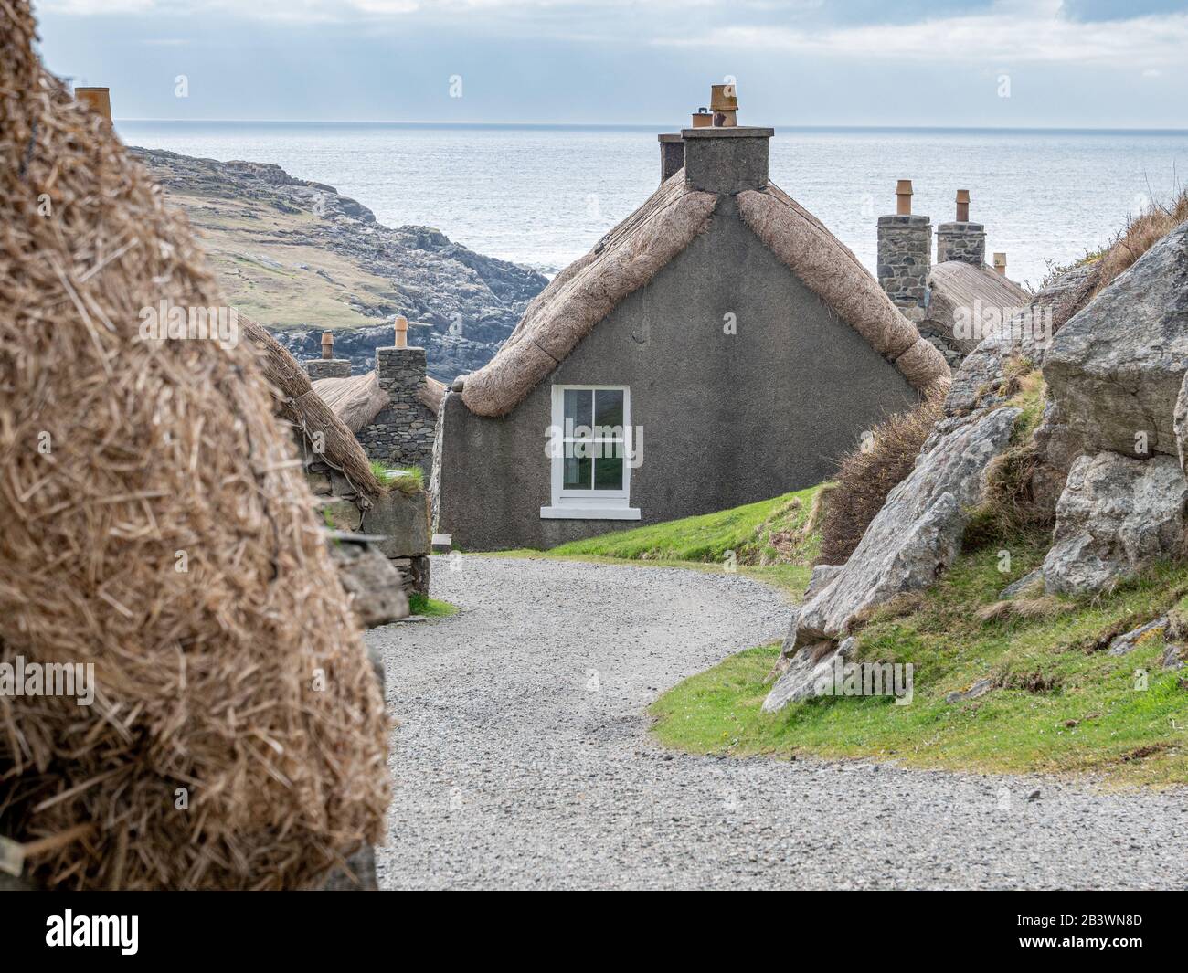 Gearrannan Blackhouse Village, Carloway, Isle of Lewis, outer Hebrides ...